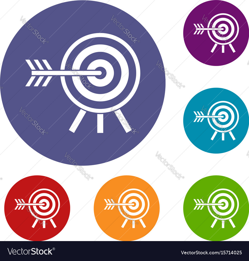 Darts icons set Royalty Free Vector Image - VectorStock