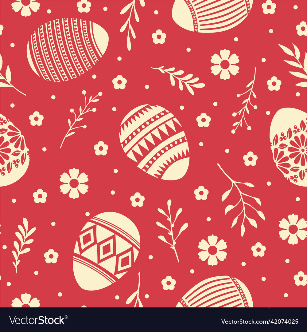 Easter pattern seamless Royalty Free Vector Image