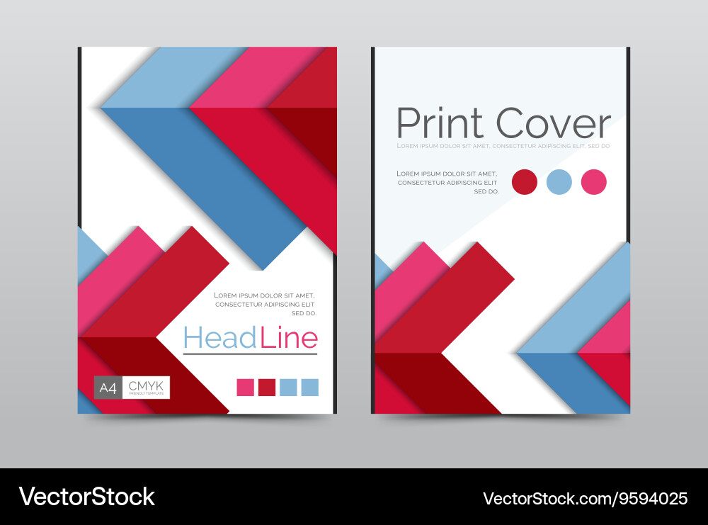 Geometric brochure front page Royalty Free Vector Image