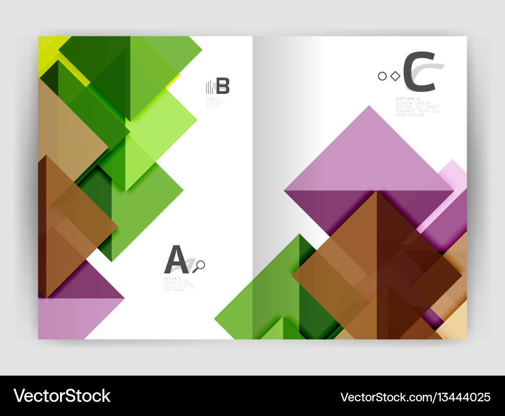 Modern geometric annual report cover Royalty Free Vector