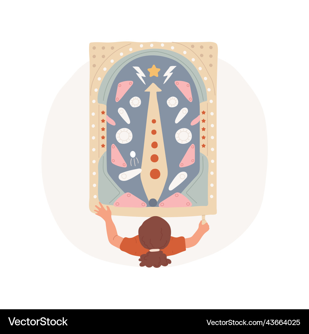 Pinball isolated cartoon Royalty Free Vector Image