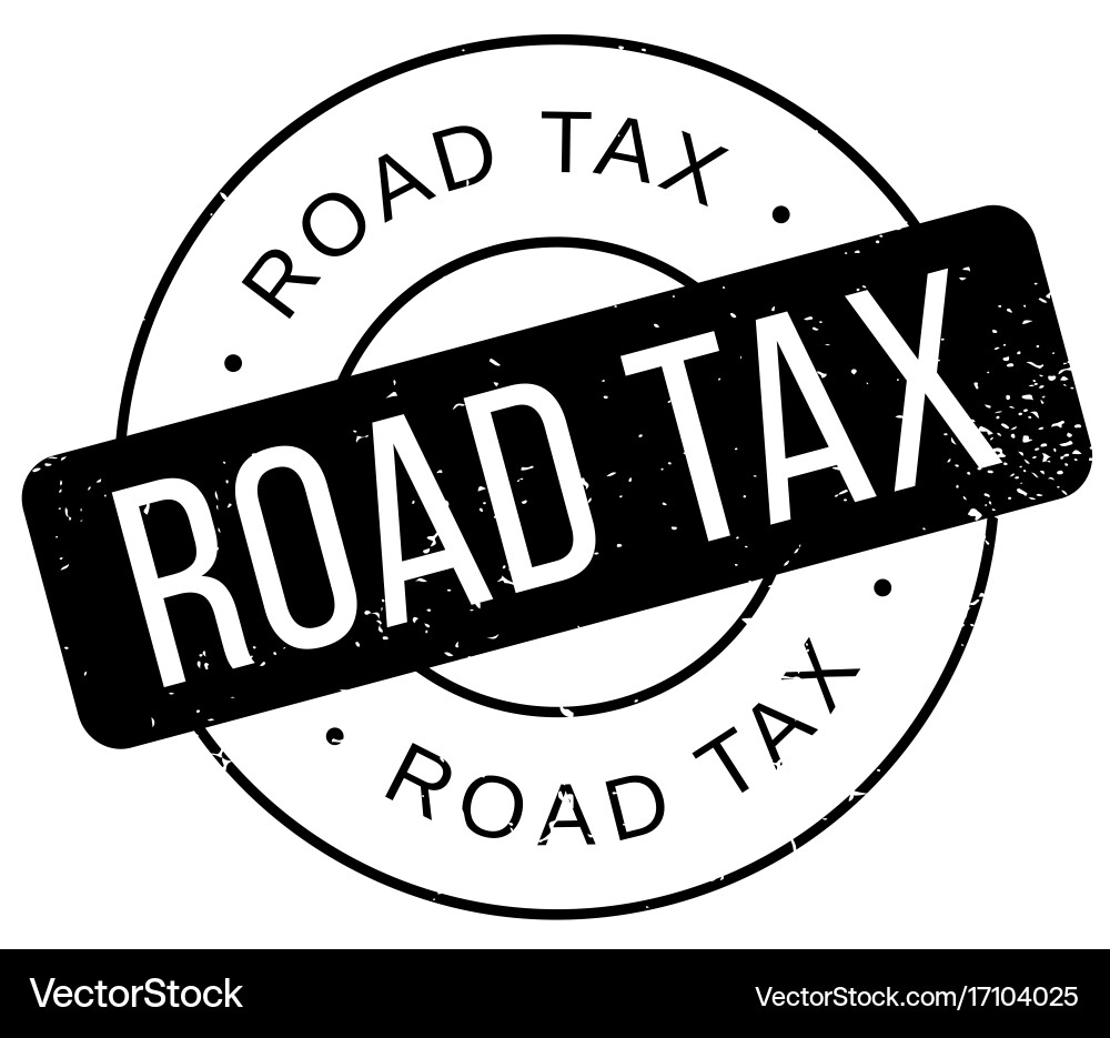 Road tax rubber stamp Royalty Free Vector Image