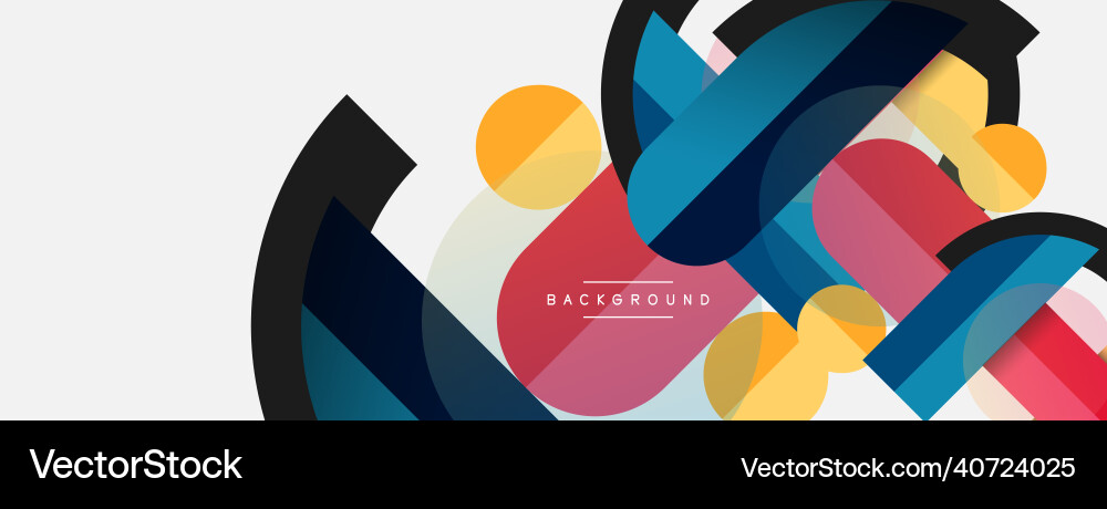 Round geometric shapes lines and circles Vector Image