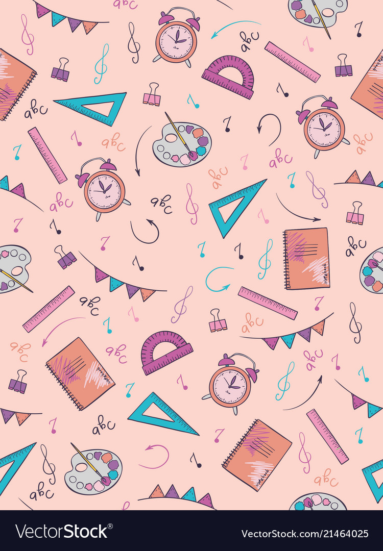 School pattern design Royalty Free Vector Image