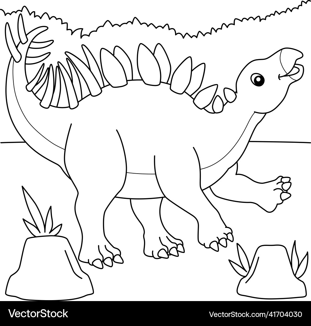 Brontosaurus coloring page for kids Royalty Free Vector