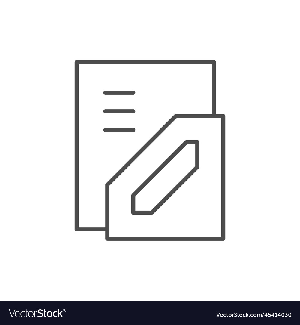 Desk file holder line icon Royalty Free Vector Image Desk file holder line icon Royalty Free Vector Image