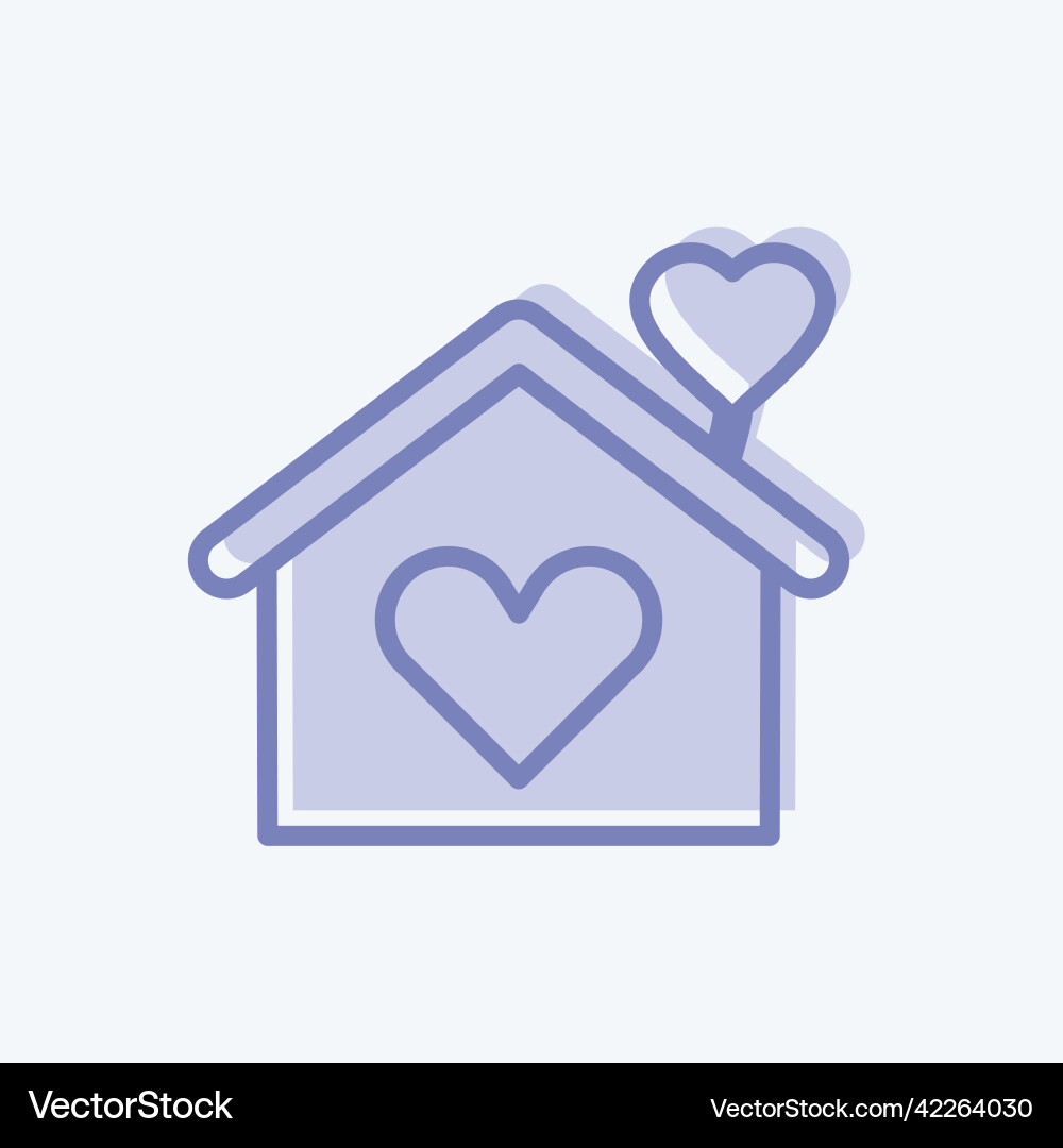 Icon home suitable for wedding symbol two tone Vector Image