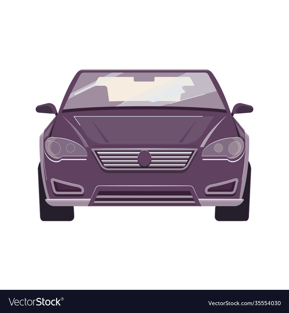 Passenger car flat icon Royalty Free Vector Image