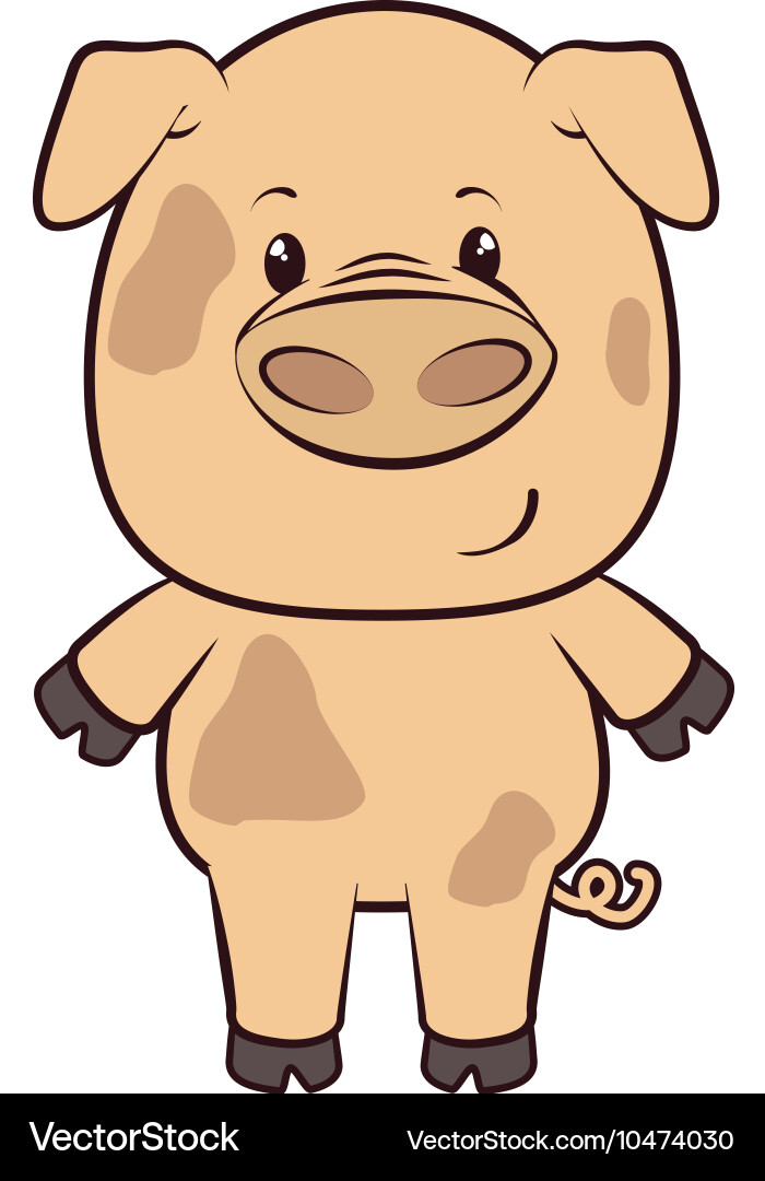 Pig animal cartoon Royalty Free Vector Image - VectorStock