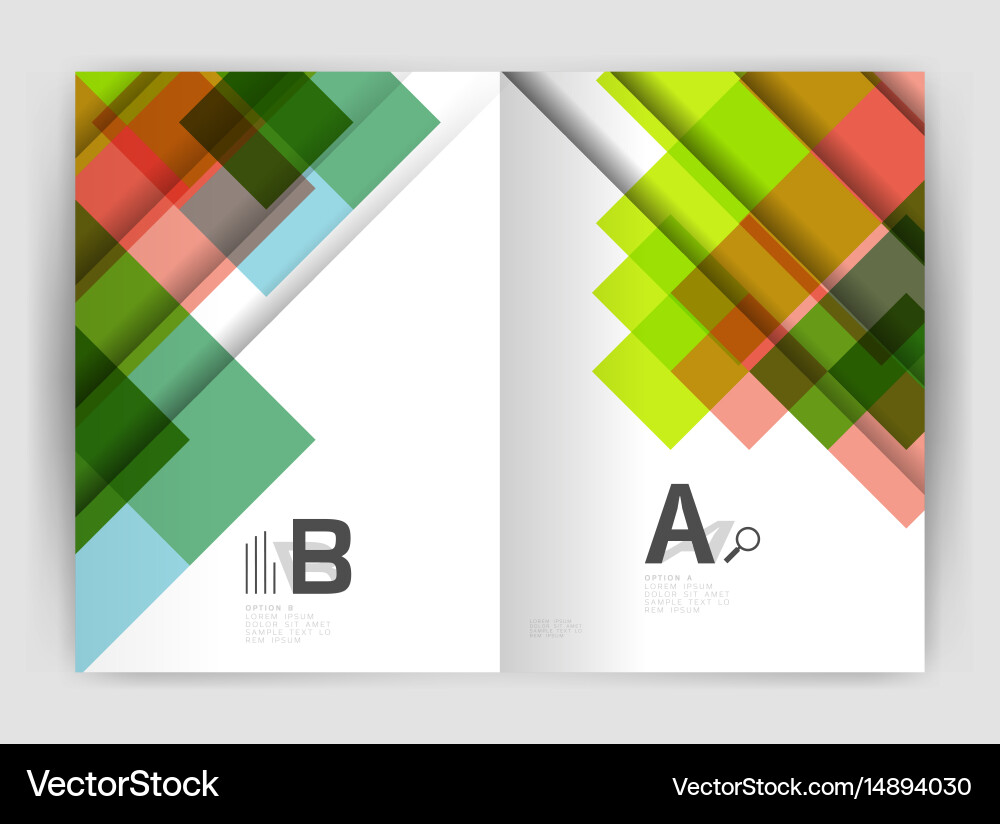 Square design corporate business flyer Royalty Free Vector
