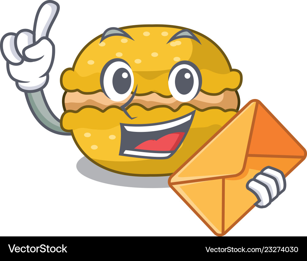 With envelope banana macarons cake shape a cartoon