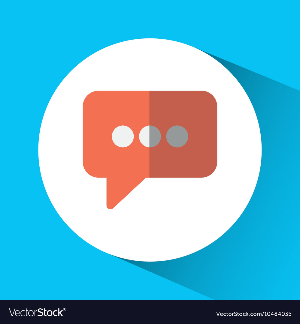 Bubble message social media design Royalty Free Vector Image