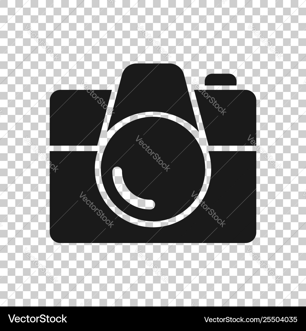 Camera device sign icon in transparent style Vector Image
