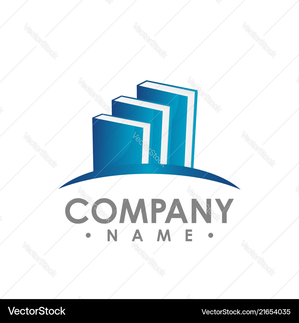 Creative book logo color school books Royalty Free Vector