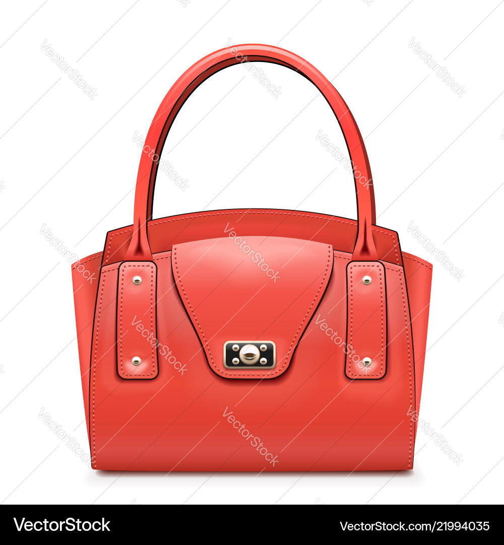 Fashion red handbag Royalty Free Vector Image - VectorStock