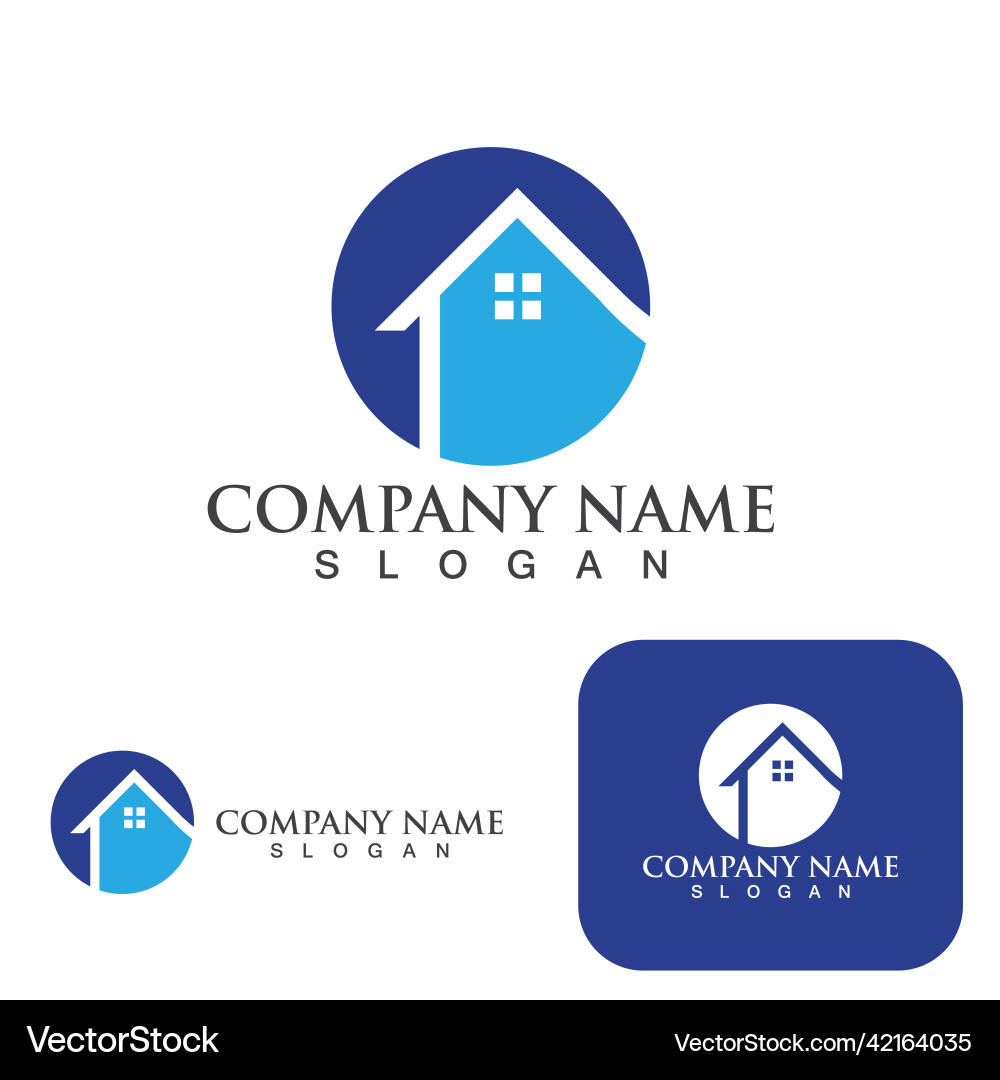 Home and building logo symbol Royalty Free Vector Image