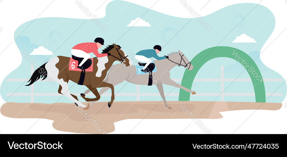 Horse racing racing competitions Royalty Free Vector Image