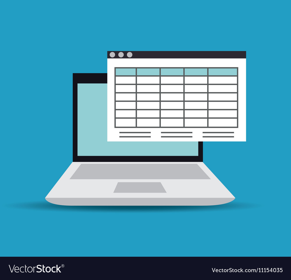 Laptop web page education online Royalty Free Vector Image