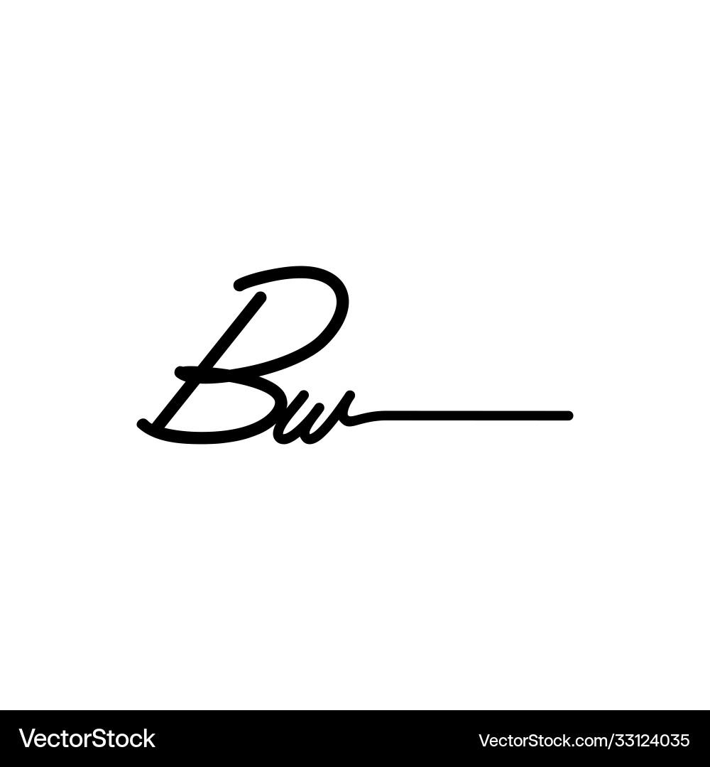 Letter signature logo template Royalty Free Vector Image