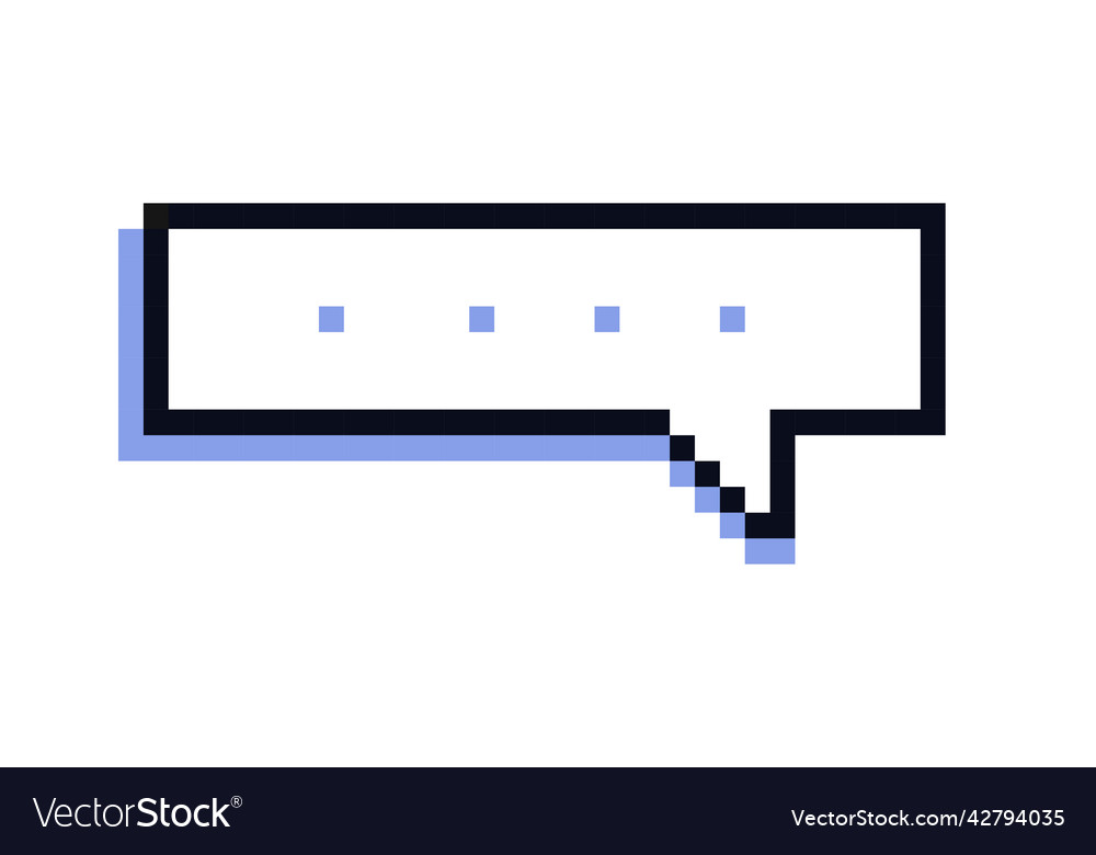 Pixel speech bubble Royalty Free Vector Image - VectorStock