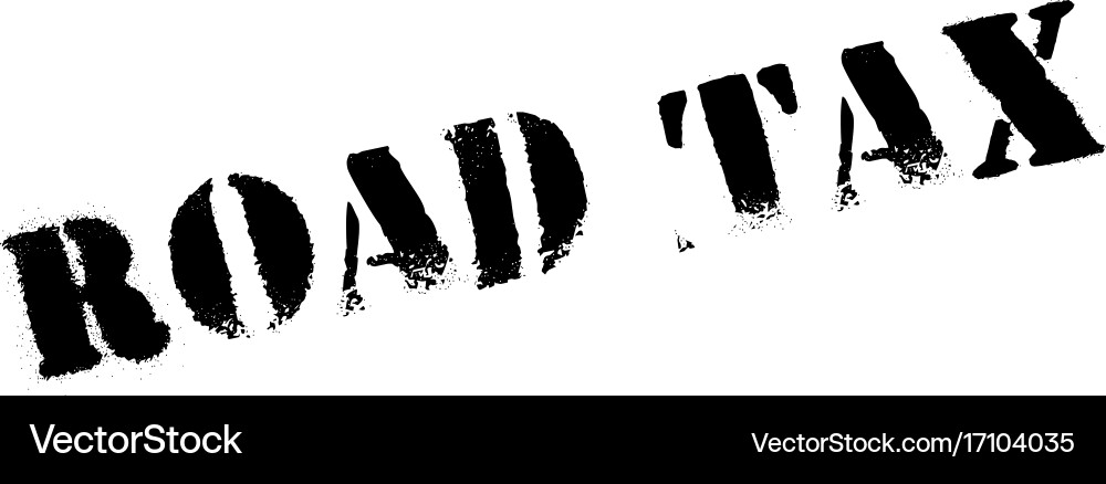 Road tax rubber stamp Royalty Free Vector Image