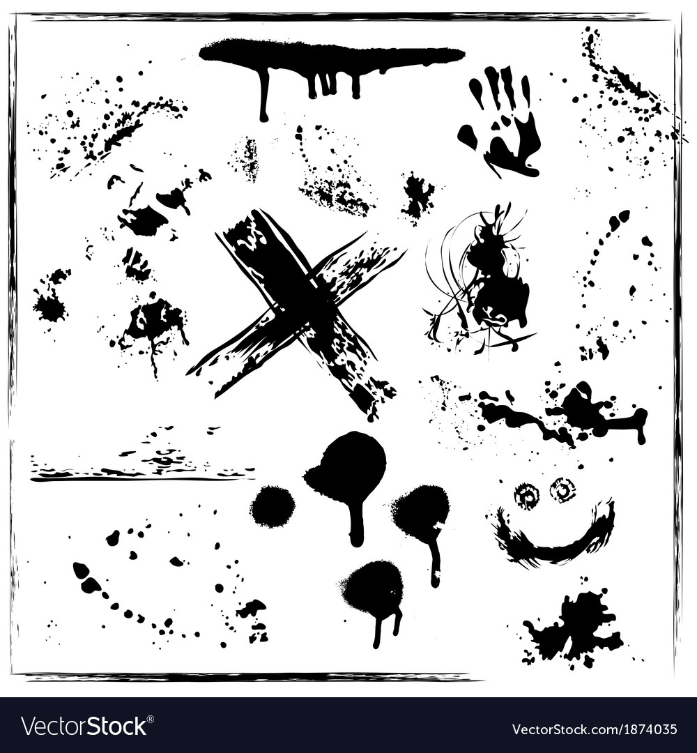 Set grunge elements Royalty Free Vector Image - VectorStock