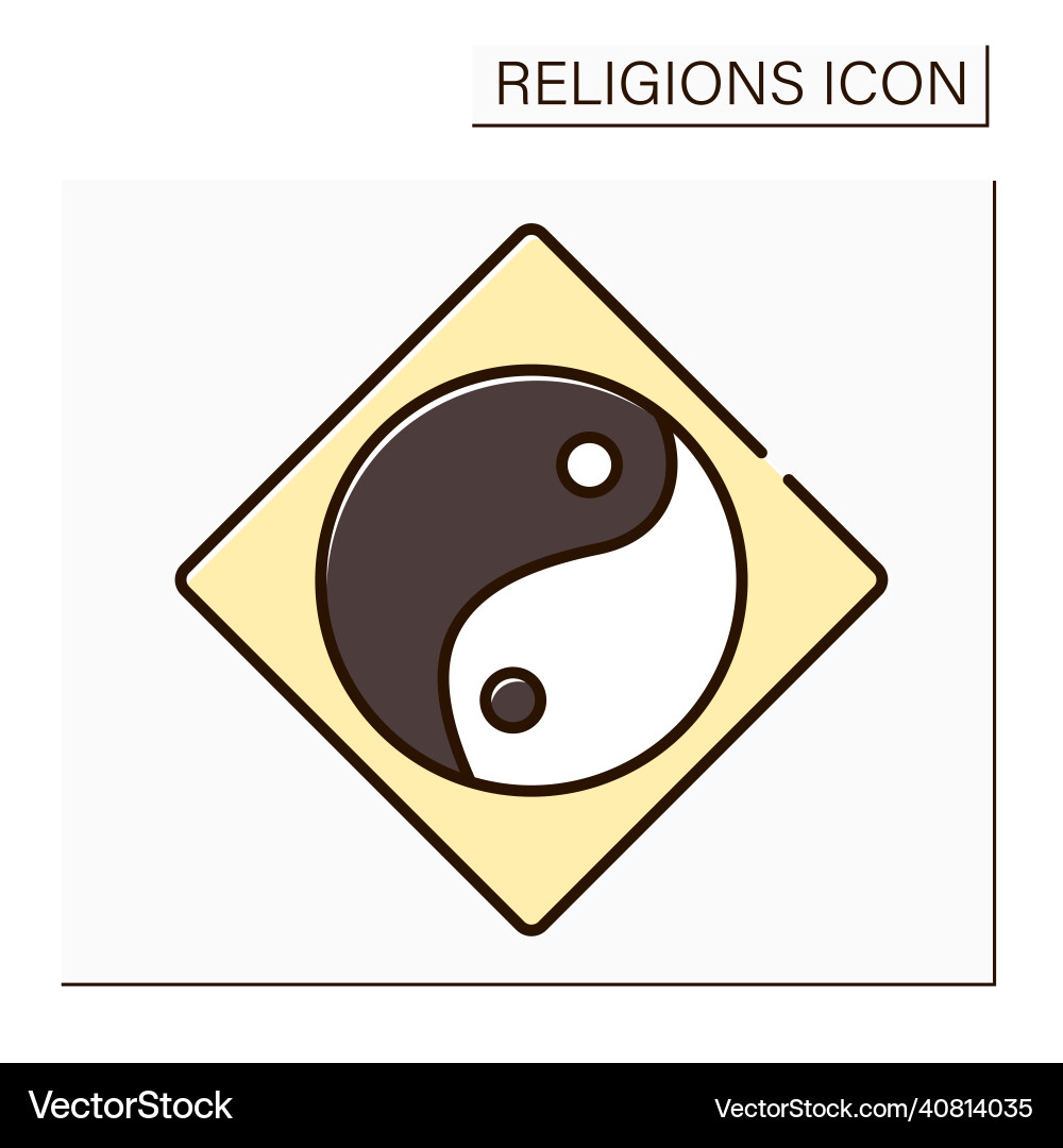 Taoism color icon Royalty Free Vector Image - VectorStock