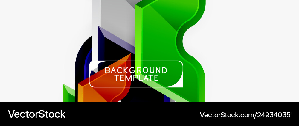 Techno geometric shapes abstract banner design Vector Image