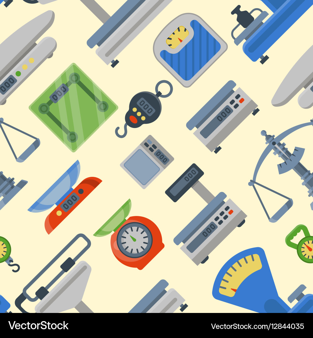 Weight measurement instrumentation tools seamless Vector Image
