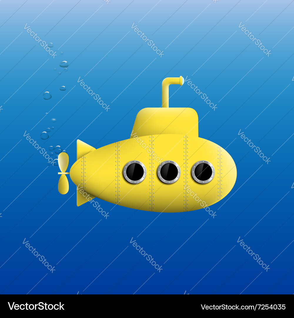 Yellow submarine stock Royalty Free Vector Image