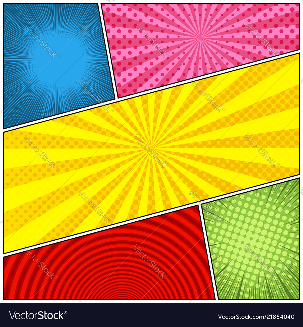 Comic book abstract composition Royalty Free Vector Image