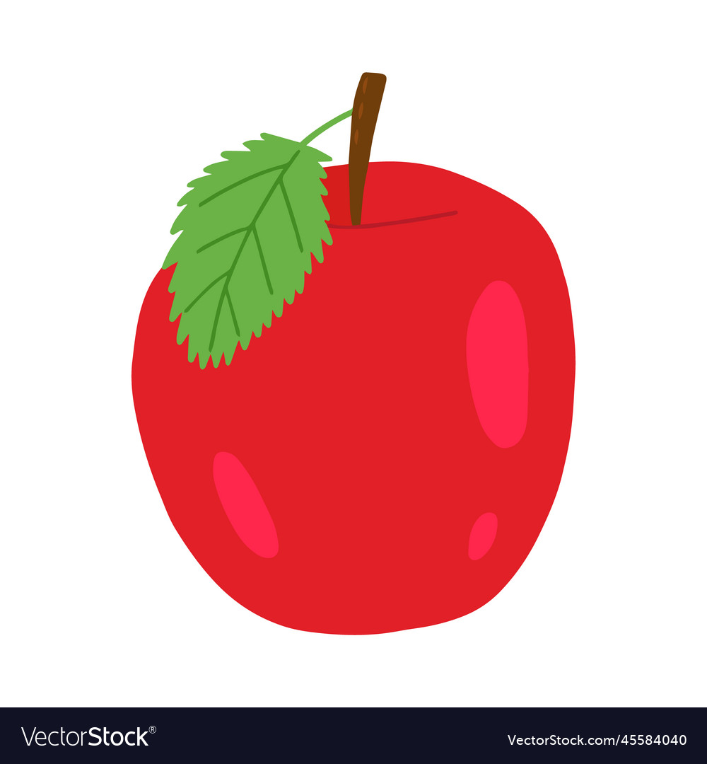 Red apple Royalty Free Vector Image - VectorStock