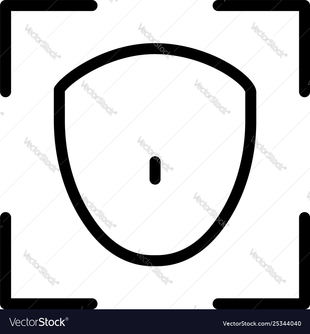 Smartphone face detection icon outline style Vector Image Smartphone face detection icon outline style Vector Image