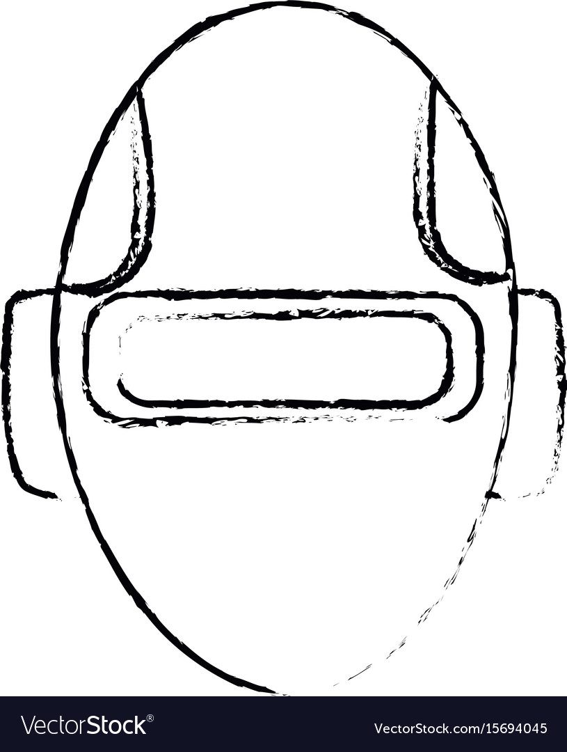 Android head technology smart character Royalty Free Vector