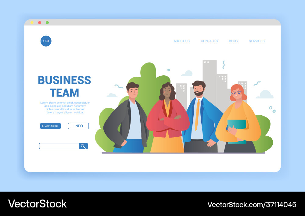 Business team or teamwork concept with diverse Vector Image