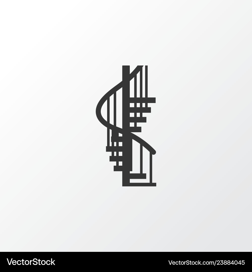 Circular staircase icon symbol premium quality Vector Image