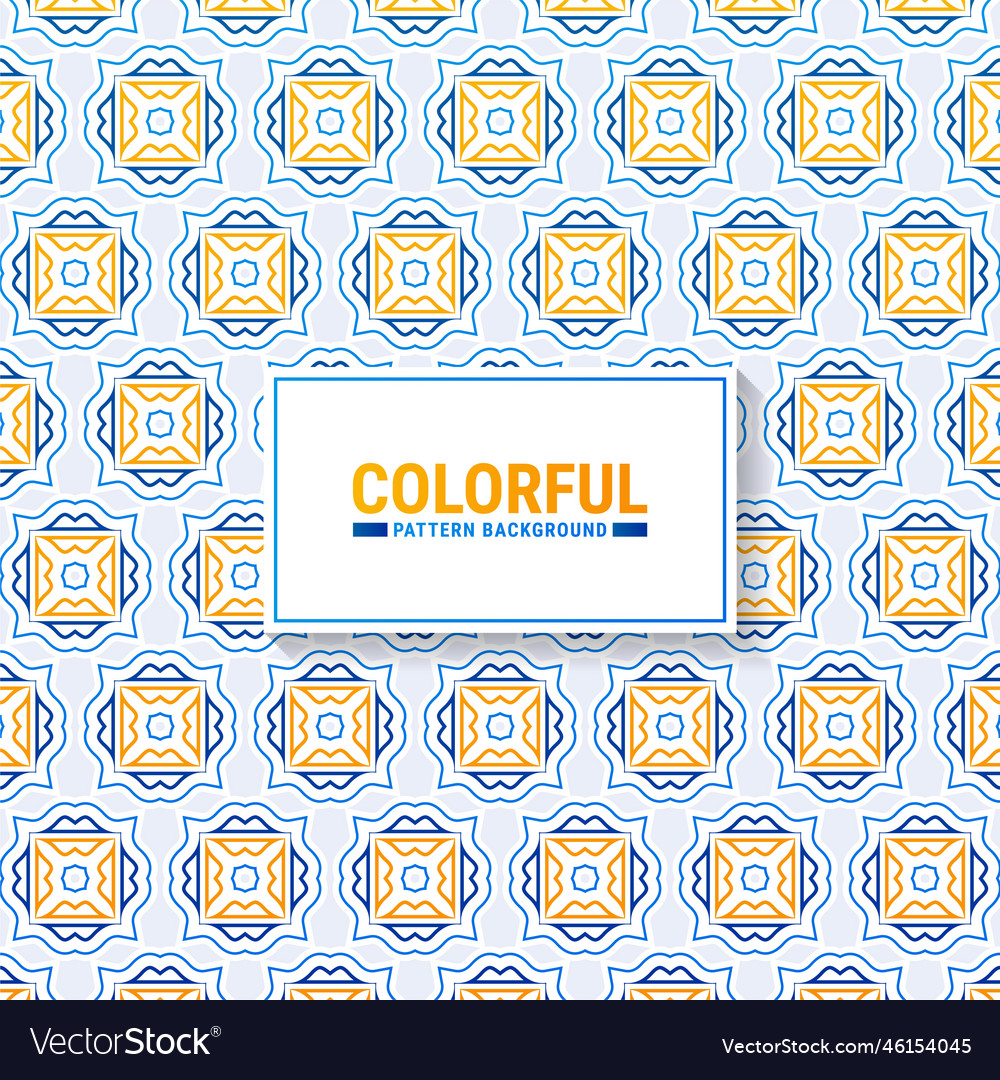 Colorful abstract geometric pattern design Vector Image
