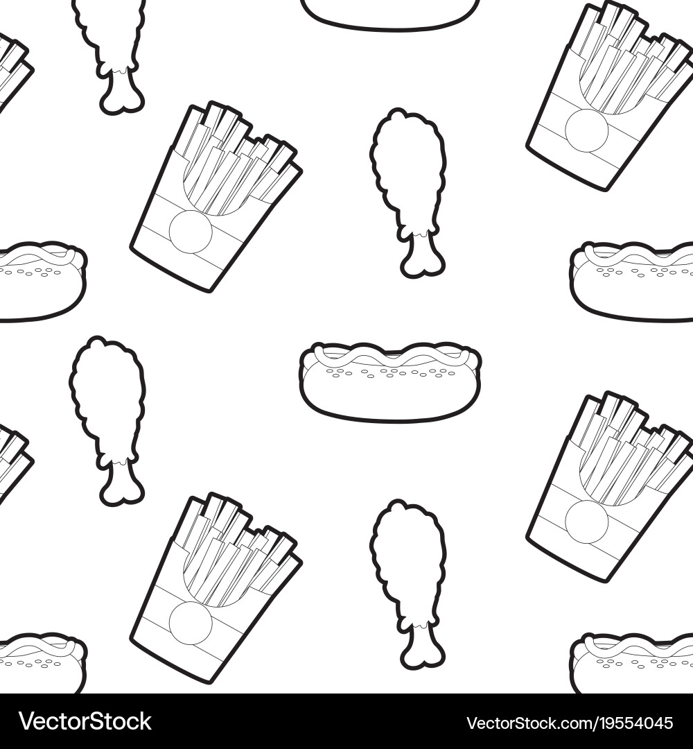 Fast food background Royalty Free Vector Image