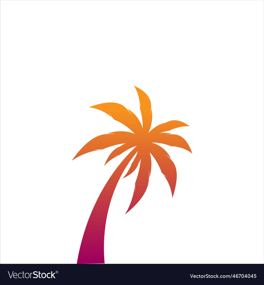 Gradient palm tree Royalty Free Vector Image - VectorStock
