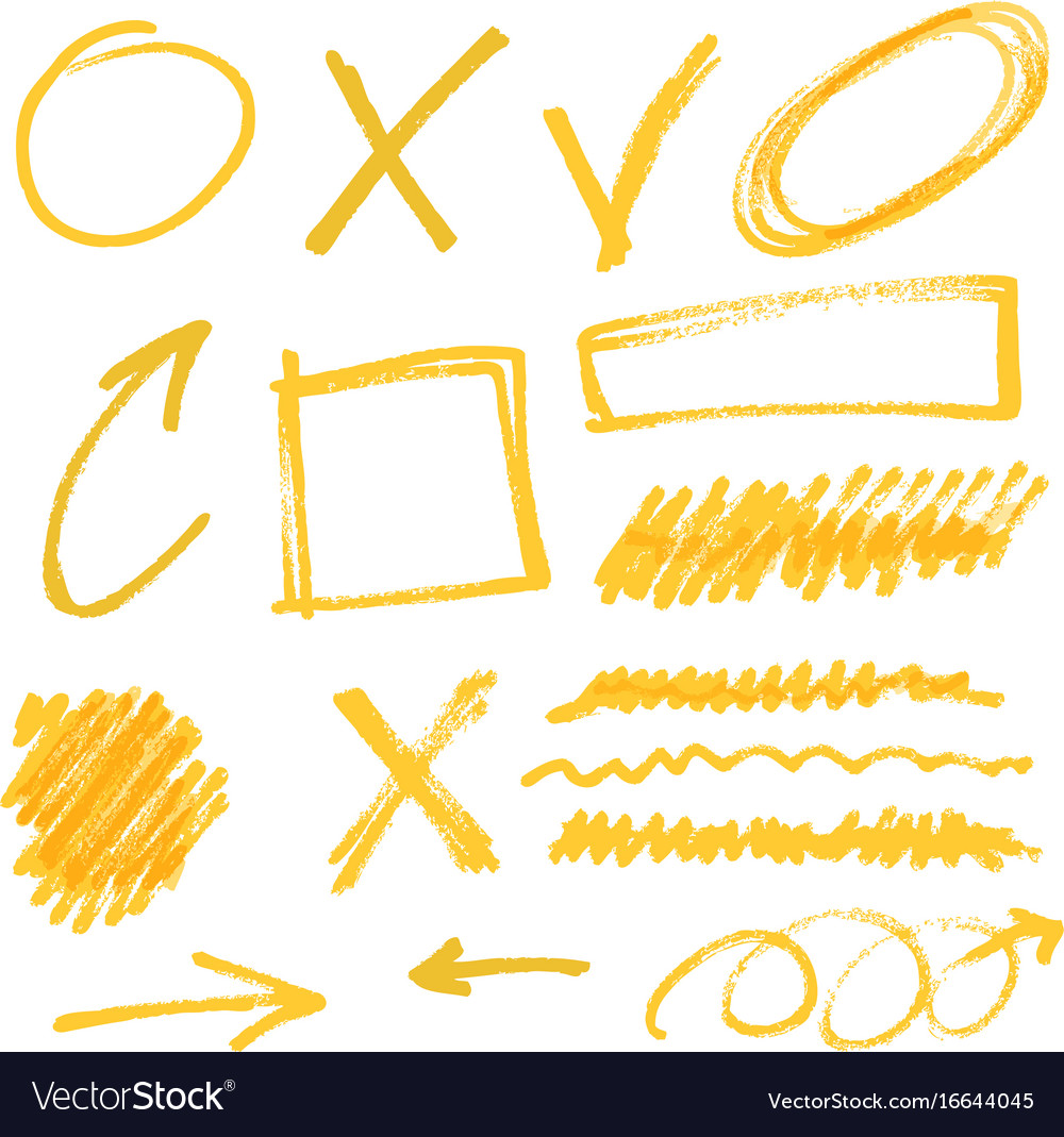 Highlighter elements Royalty Free Vector Image