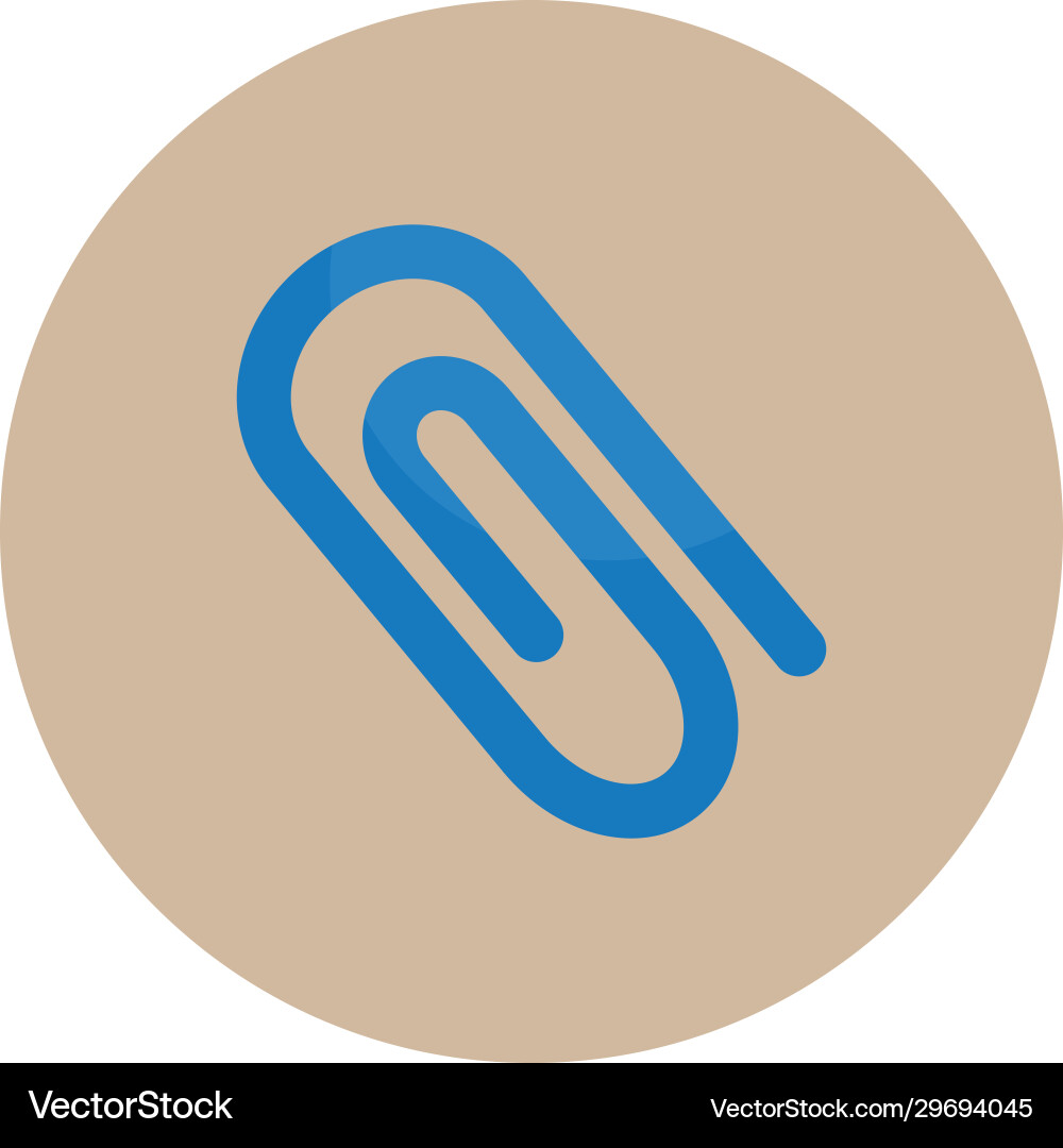 Isolated paper clip flat block style icon Vector Image