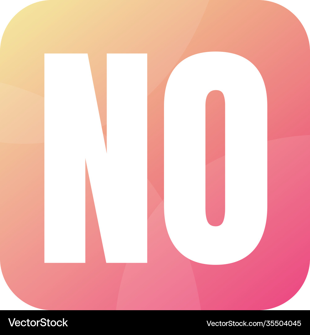 No letter logo design with simple style Royalty Free Vector