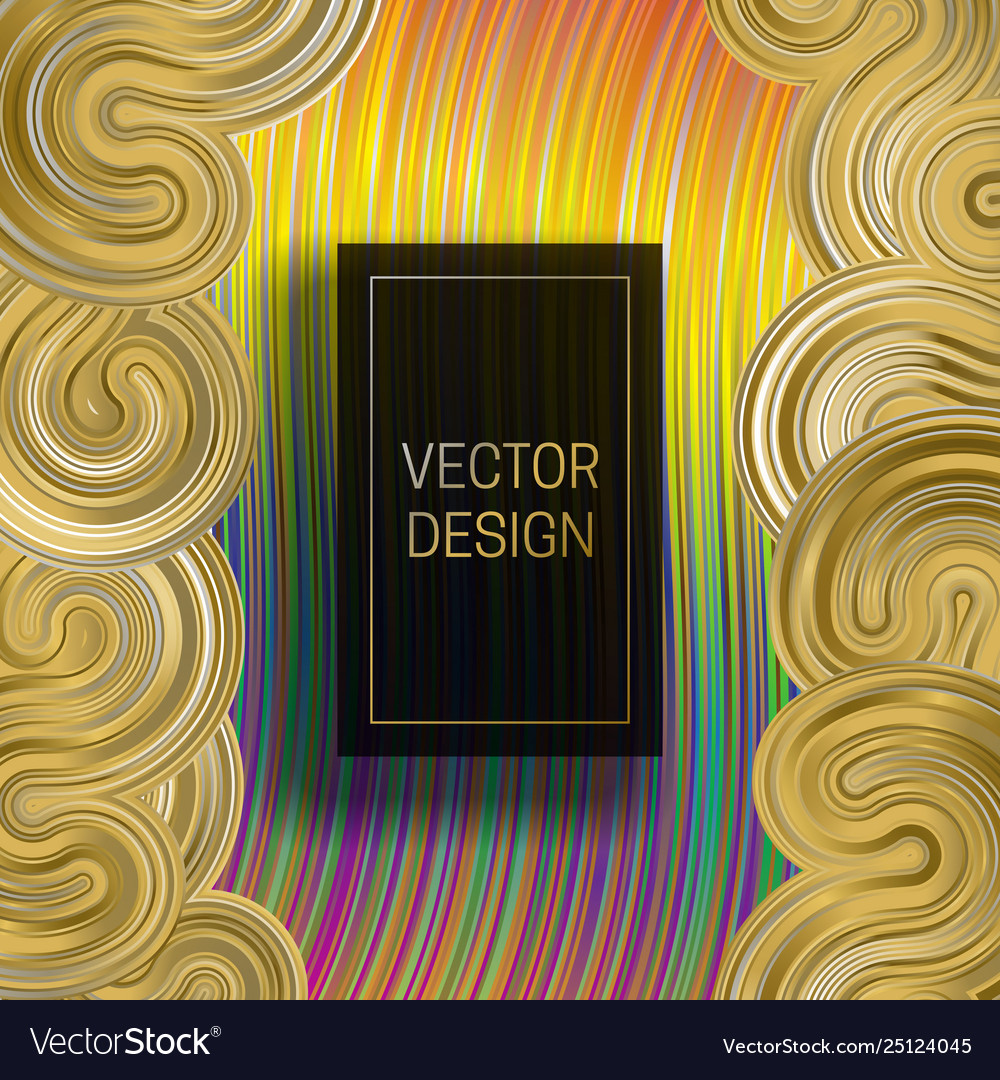 Rectangular frame on dynamic colorful background Vector Image