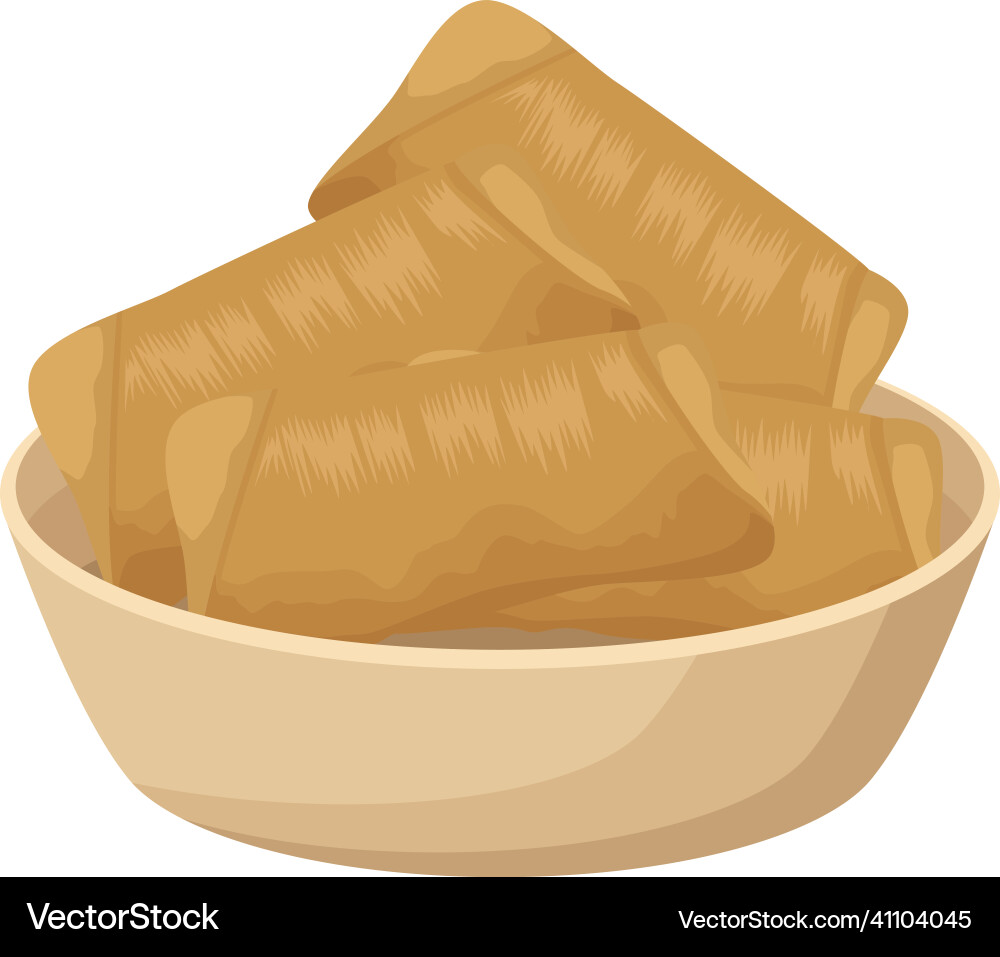 Spring rolls chinese food Royalty Free Vector Image