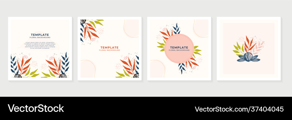Trendy floral background design templates good Vector Image