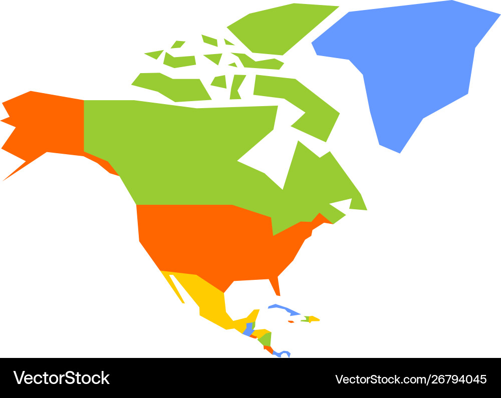 Very simplified infographical political map Vector Image