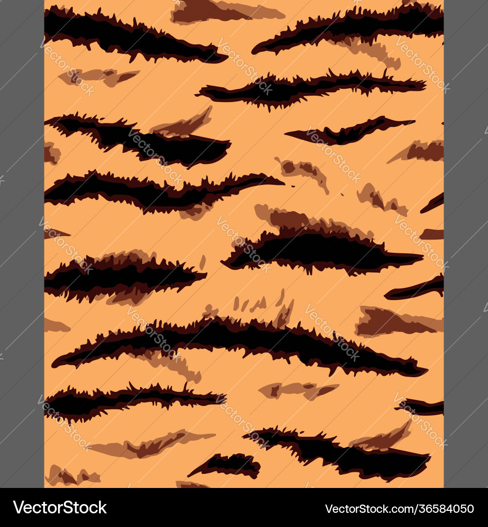 Animal tiger skin seamless pattern Royalty Free Vector Image