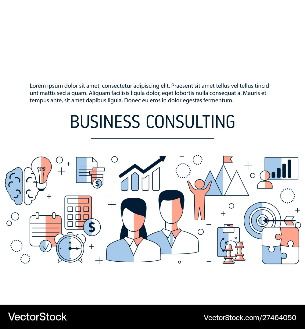 Business consulting concept Royalty Free Vector Image