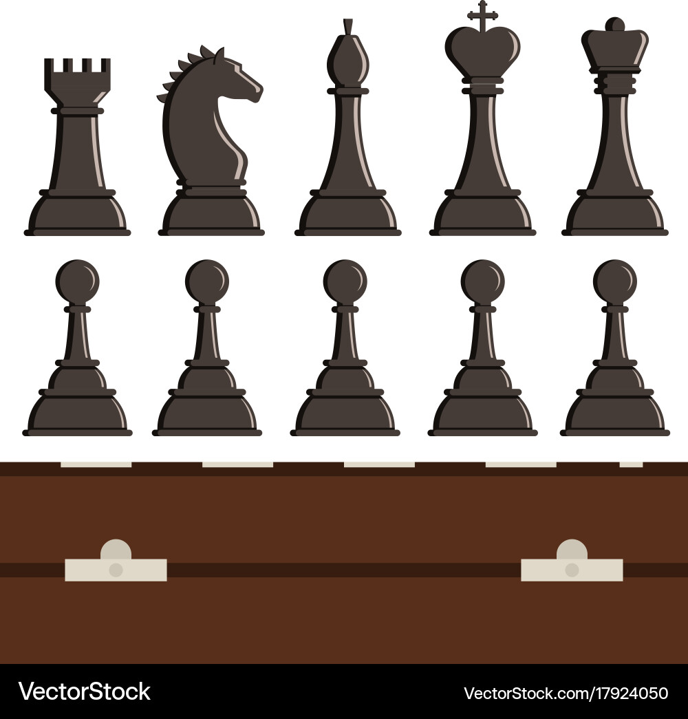 Chess board and chessmen strategy play Royalty Free Vector