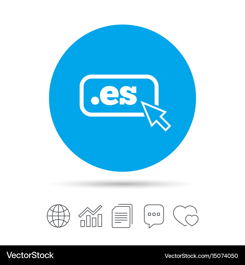 Domain es sign icon top-level internet Royalty Free Vector